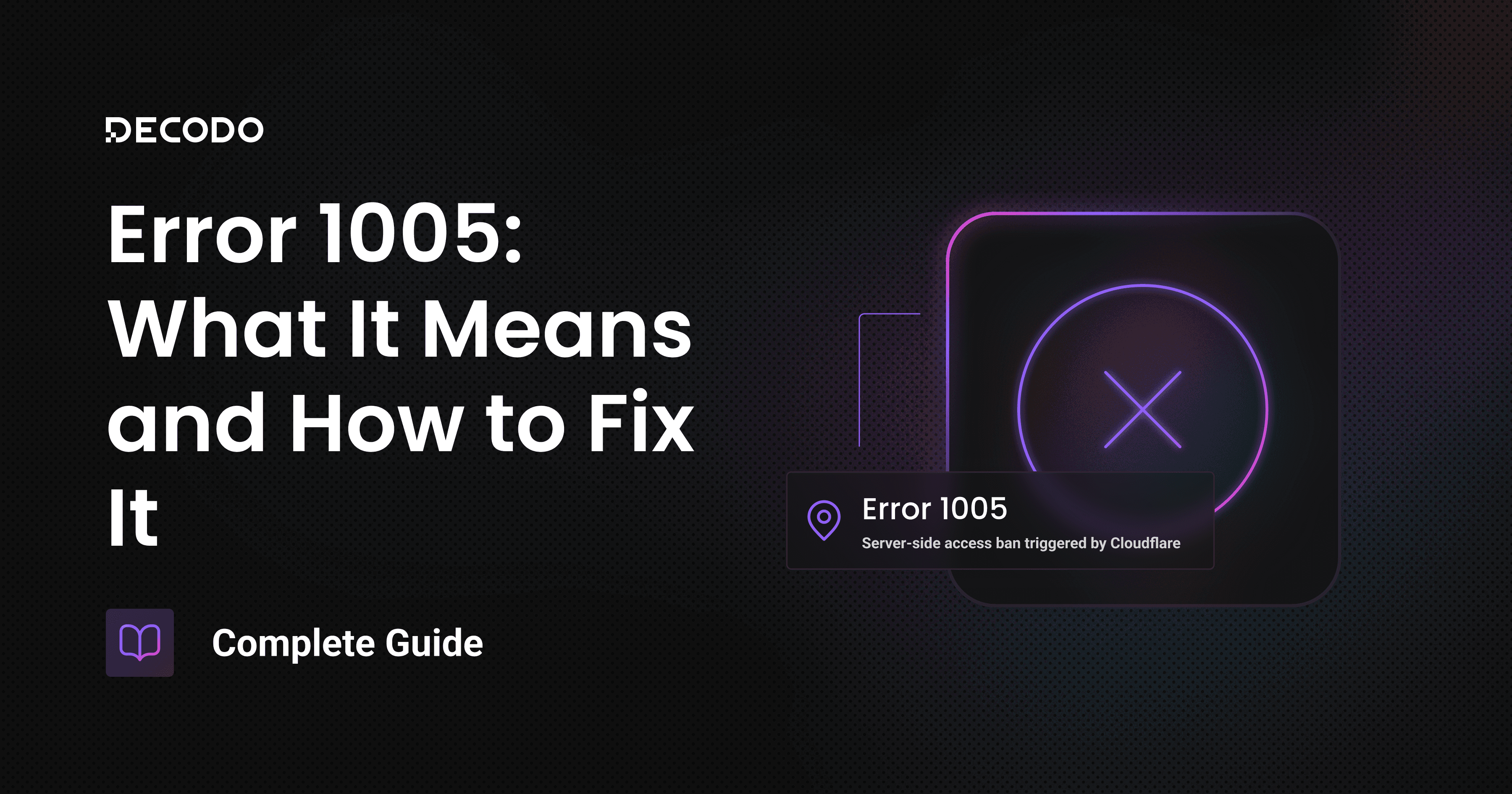 Error 1005: What It Means and How to Fix It