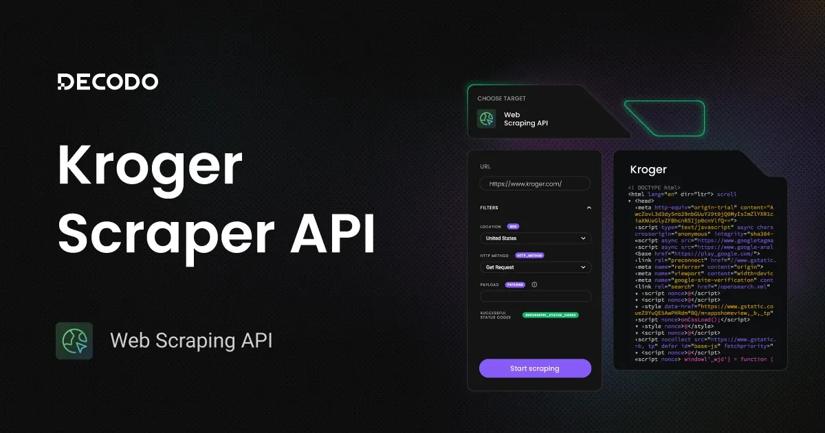 Kroger Scraper API – Free Trial