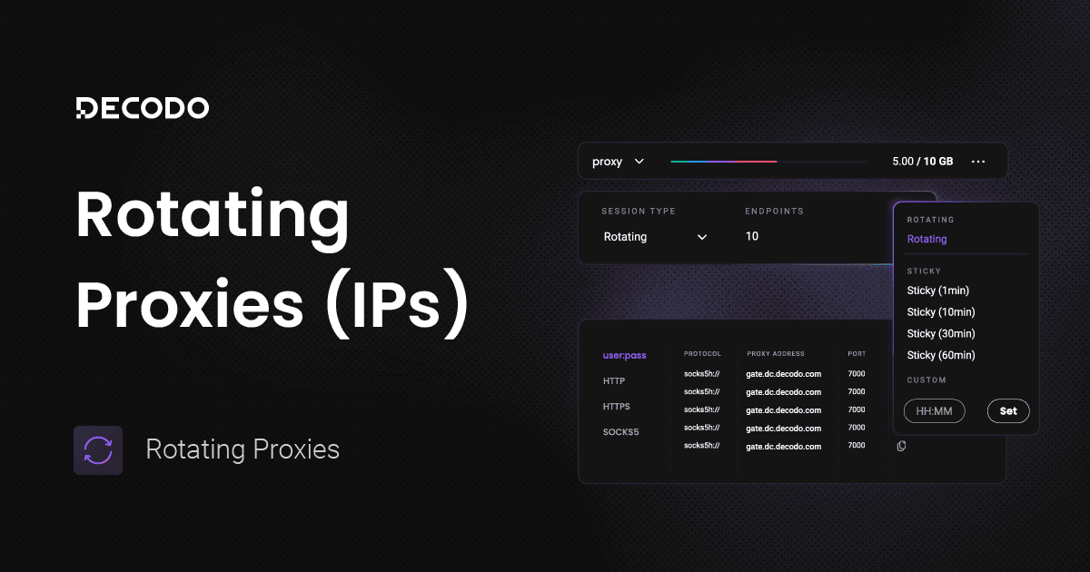 Buy Rotating Proxies – Free Trial | Decodo (formerly Smartproxy)