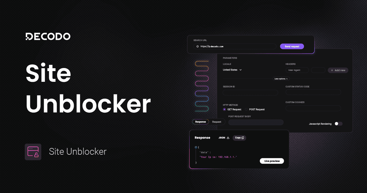 Site Unblocker – Free Trial | Decodo (formerly Smartproxy)