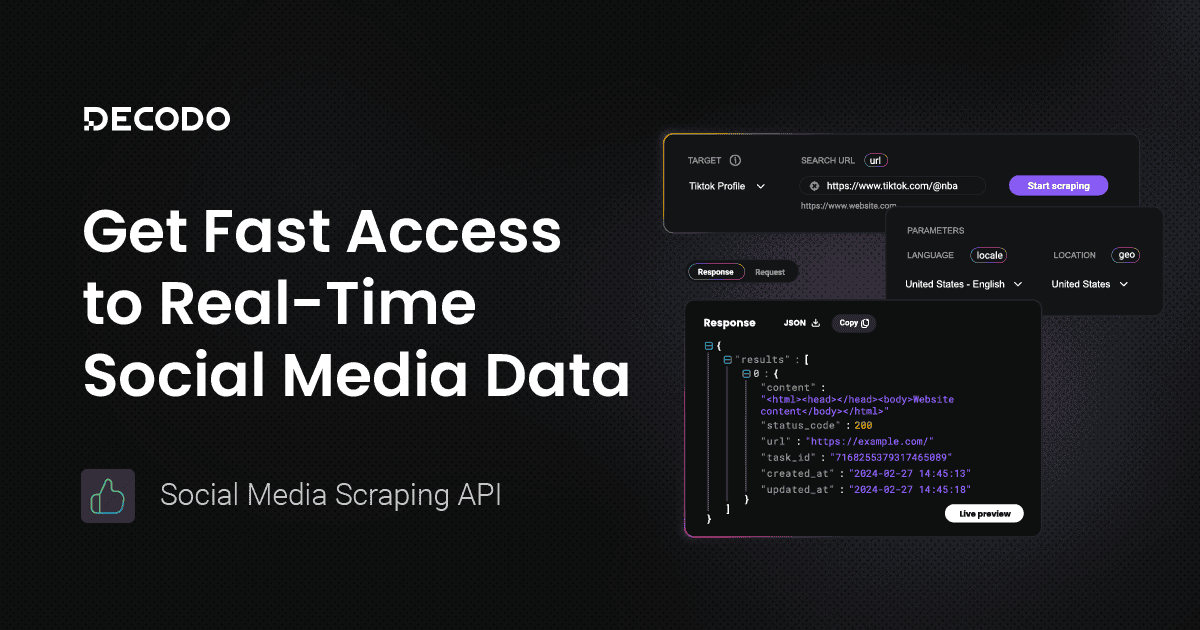 Start Social Media Scraping with Decodo (formerly Smartproxy)