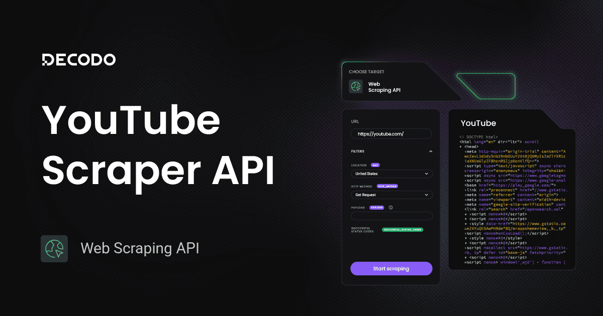 YouTube Scraper API – Scrape YouTube Data – Free trial